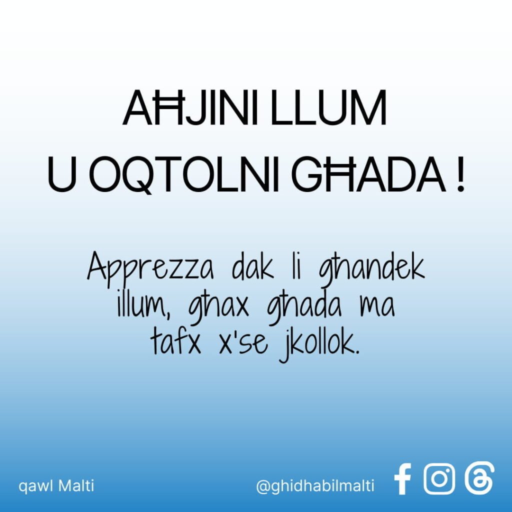 Qwiel u idjomi | Għidha bil-Malti